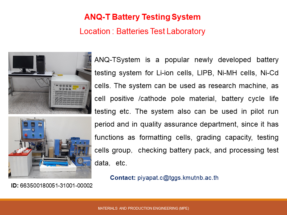 INSTRUMENT SERVICES – Materials and Production Engineering